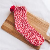 Quality 70%Polyester 30% Elastane Coral Fleece Floor Socks LZ-21-CL8011 for Winter for sale
