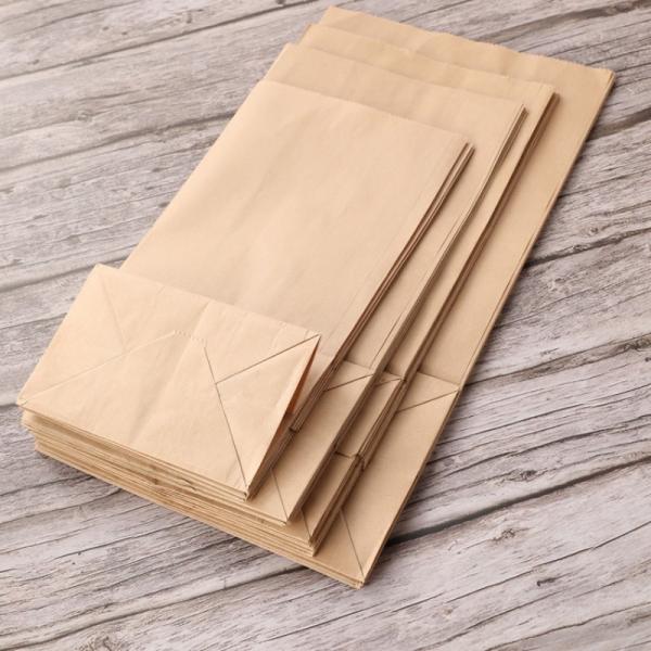 Quality Kraft Biodegradable Disposable Tableware Candy Paper Bag Without Handle BSCI for sale