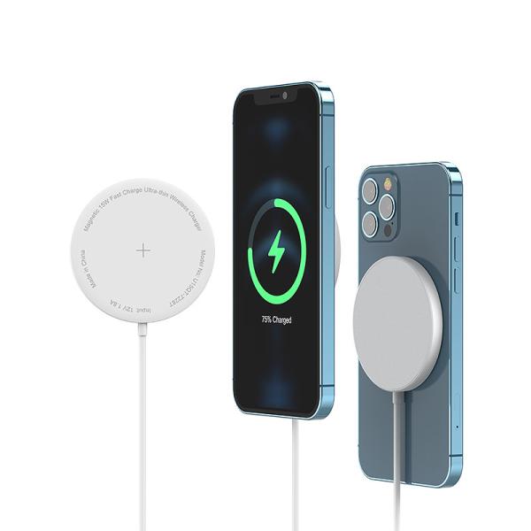 Quality Super Mini Magnetic Wireless Charger Waterproof Charging Magnetic Mount PC Anti Slip Top for sale