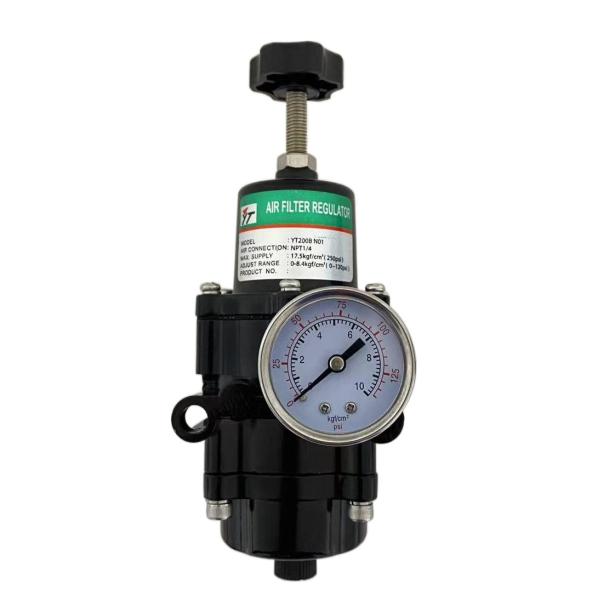 Quality Air Treatment Unit Black Aluminum Die Casting Air Filter Regulator for sale
