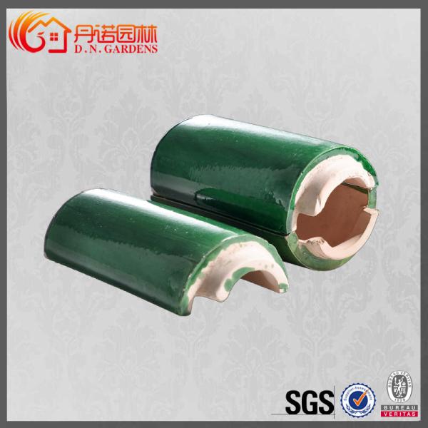 Quality Bauxite Chinese Glazed Roof Tiles Traditional Pagoda House 160mm for sale