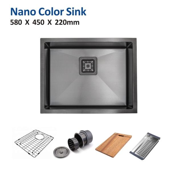 Quality 58x45 Coloured Stainless Steel Sink  23 Inch Undermount Stainless for sale