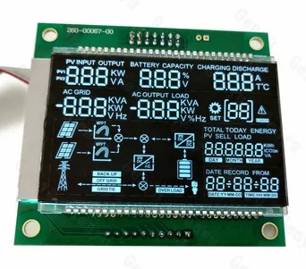 Quality Segmented VA LCD Display Module with HT1623 Driver IC, 3000:1 Contrast Ratio, and 5.0V Operating Voltage for sale