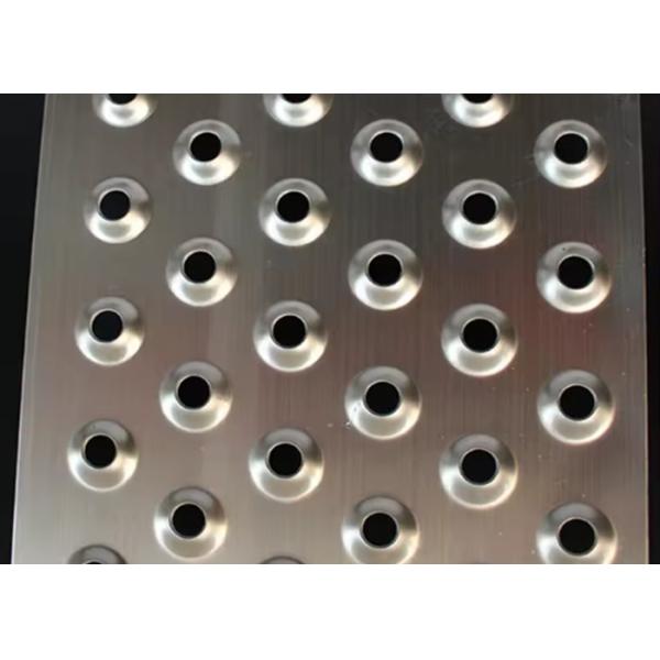 Quality Traction Tread Plank Grating Dimple Perforated Slip Resistant Metal Floor Plate for sale