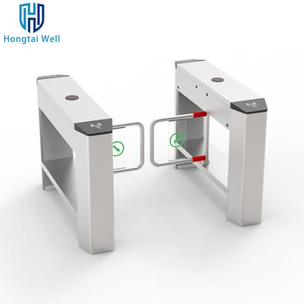 Quality 1.2mm Top Cover Automatic Pedestrian Turnstile Gate With ID / IC Card Reader for sale