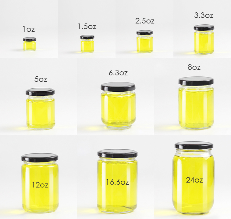 Hot Sale 4 Oz 8 Oz Rectangular Glass Jar Jam Jars with Metal Lid