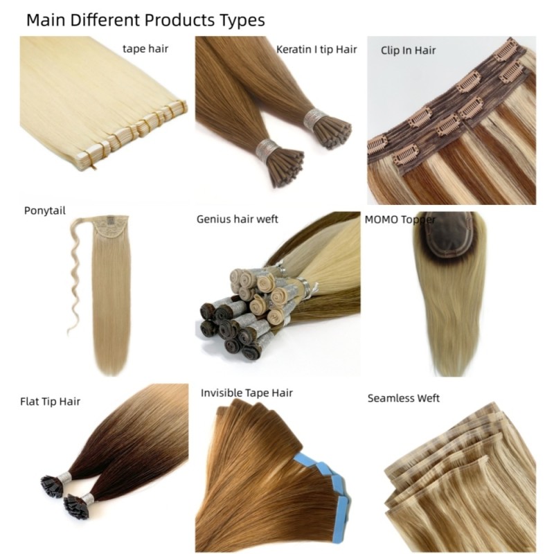 Double Drawn Raw Russian Injection Tape in Human Hair Extensions Invisible Seamless Virgin Hair