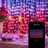 Quality 12V RGBIC LED Curtain Lights WiFi Bluetooth Controlled Multiple Scene Modes for sale
