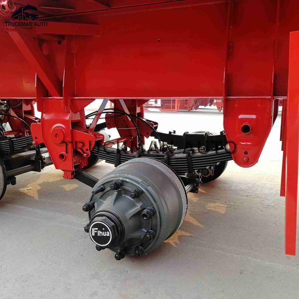 Quality Grey / Red Side Wall Semi Trailer 50 Tons Loading For 40" Container Bulk Goods for sale