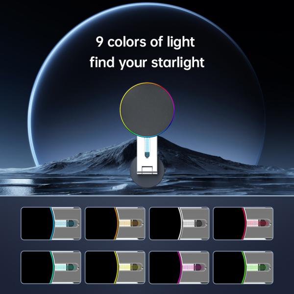 Quality 9 Color Car Wireless Charger Magsafe Lighting Animation Adjustable Angle for sale
