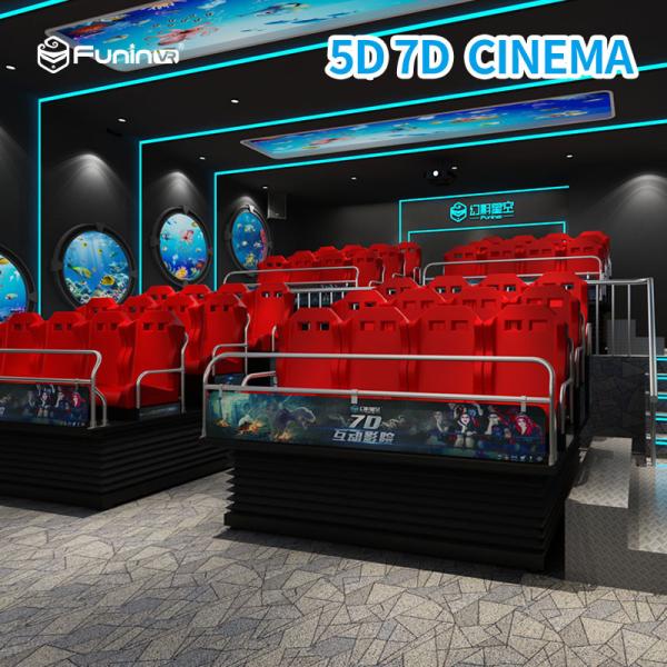 Quality Metal Screen 7d Simulator Cinema 6 / 9 Seats With Wind Effects Electric System for sale