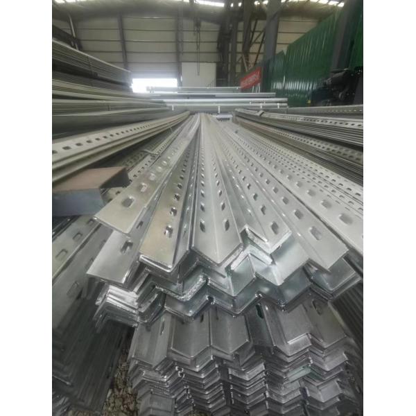 Quality Hot Dipped Galvanized Slotted L Steel Angle Bar with Holes Processing Service for sale