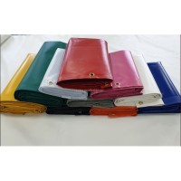 Quality 10-20 Oz PVC Vinyl Tarp With PVC Knife Coating Warp Knitted Type for sale