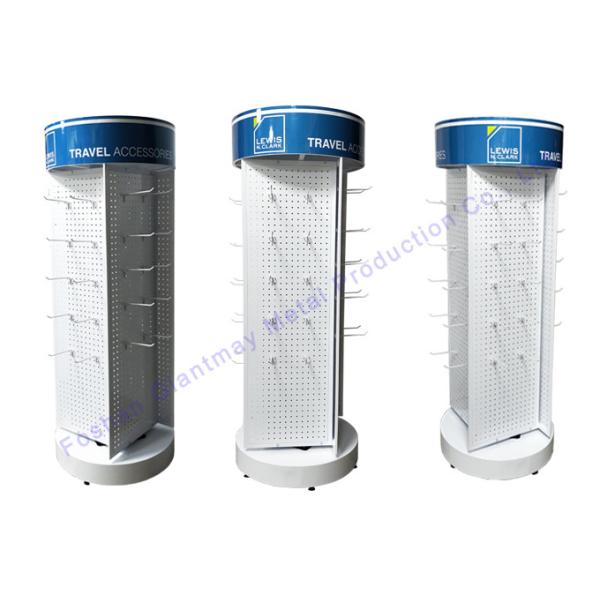 Quality Jewelry Floor Standing Hooks Light Rotating Display Stand for sale
