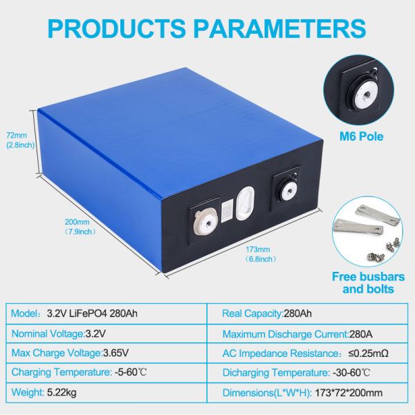Quality 3.2Volt 280ah 1C Custom Lithium Ion Battery Packs For Power Solar System for sale