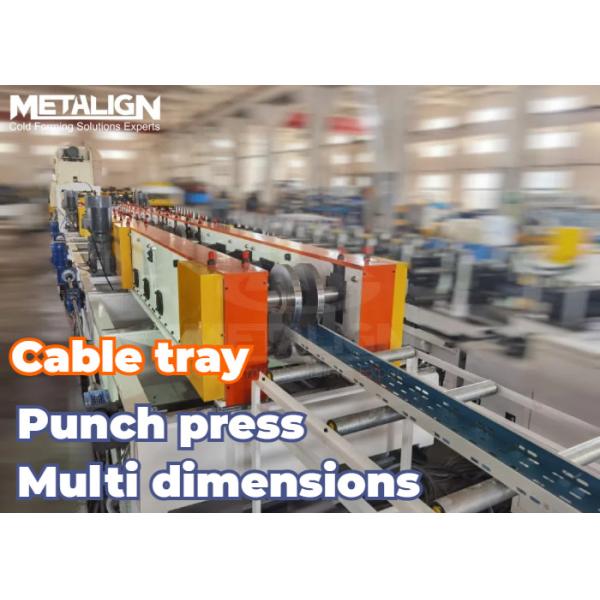 Quality Adjustable Width Slot Type Cable Tray Roll Forming Machine For Pre Punched Steel Profiles for sale