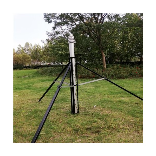 Quality Tripod 15M Hand Push Sectional 10KG Portable Antenna Mast for sale