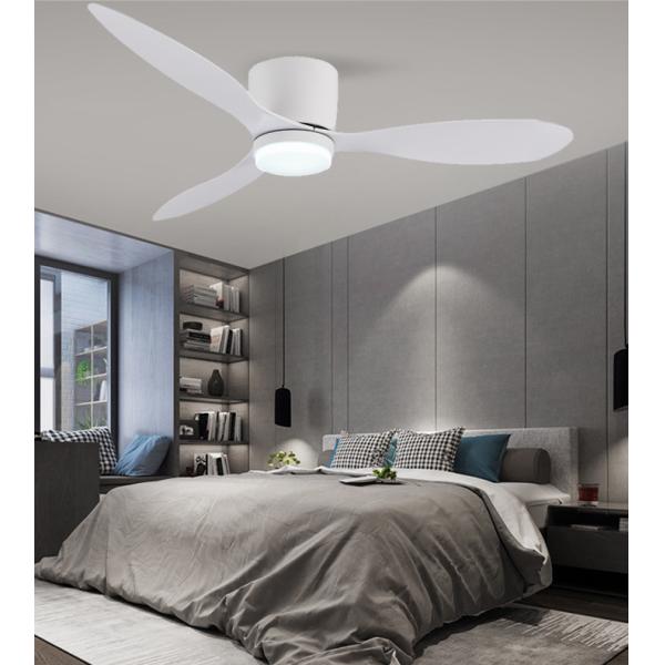 Quality DC ABS Hanging Ceiling Fan With Light 52 Inches Three Blade Fans for sale