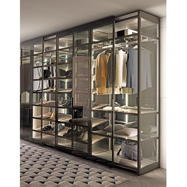 Quality Glass Cabinet Bedroom Retail Display Aluminum Alloy Frame for sale