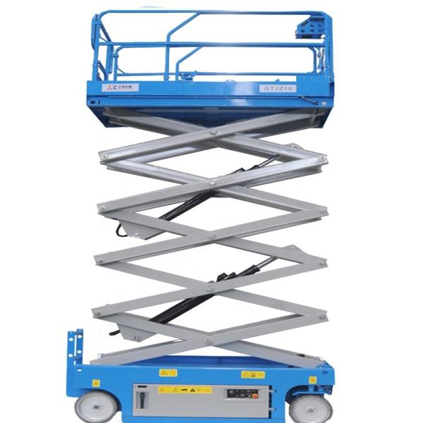 Quality 24V 4.5KW Powerful Static Powered Scissor Lift 2 Occopancy 0.9 M Roll Out Platform Extension for sale
