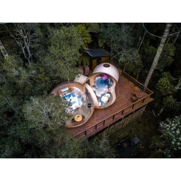 Quality Professional Design Inflatable Bubble Tent With Bathroom Living Room And Bedroom For Outdoor Adventures for sale