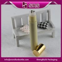 Quality Cosmetic luxury 15ml plastic bottle with three steel roller ball for sale