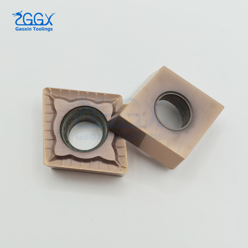 Quality Bronze CCMT120408 Cemented Carbide Inserts CNC Lathe Turning for sale