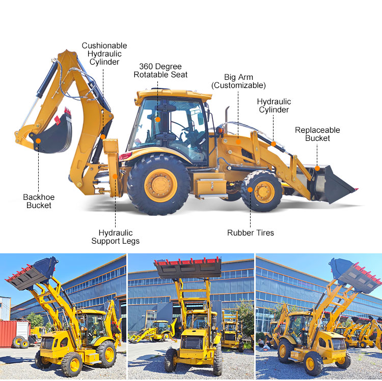 Backhoe digging demonstration