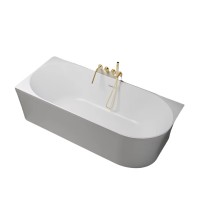 Quality Custom Size Acrylic Free Standing Bathtub with Seamless Bonding and Anti Slip for sale