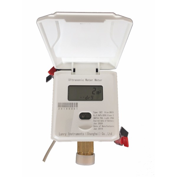 Quality Ultrasonic LCD Water Flow Meter Water Meter With Sensor for sale