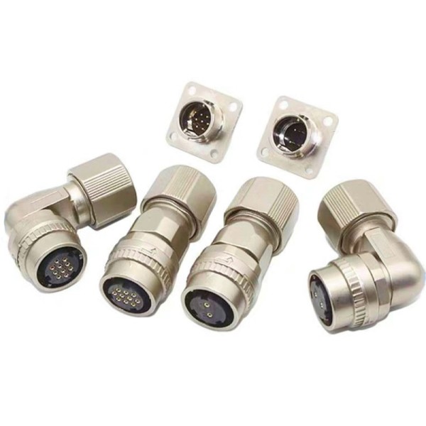 Quality One Touch Locking CM10 Circular Connector 2 Pin 10 Pin Right Angle Crimp Wire for sale