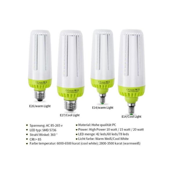 Quality Indoor 10W 15W E26 LED Corn Bulb E40 Warm White Energy Saving for sale