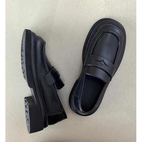 Quality Retro Small Lacquer Leather School Shoes Versatile Thick Soled Loafers for sale