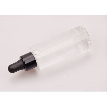 Quality 1 Ounce With Dropper Cap Clear Glass Bottle for sale