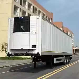 Quality High Strength Steel Double Circuit Brake System 3 AXLE REFRIGERATED VAN SEMI for sale