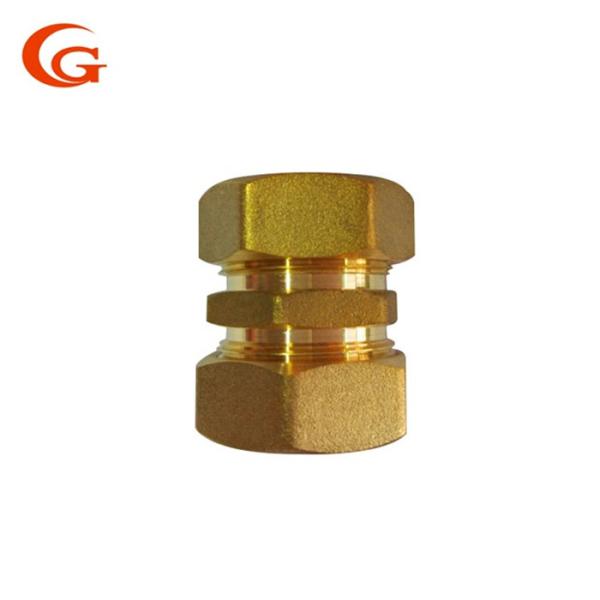 Quality Brass Double Ferrule Compression Fitting , 3/8" OD Ferrule Type Connector for sale