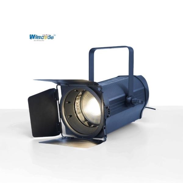 Quality 300W LED Fresnel Spotlight Single Color Auto Zoom CRI≥95 175mm Len RDM DMX for sale