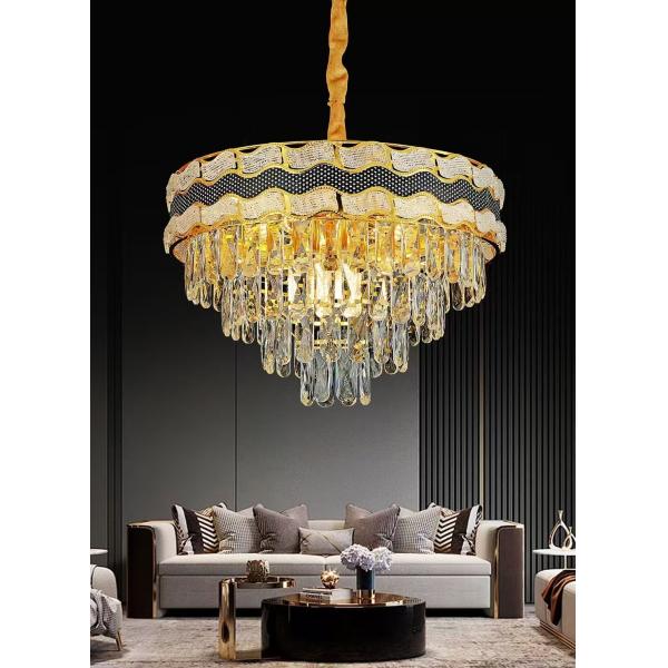 Quality Wholesale Retractable Crystal Chandelier Ceiling Fan With Light And Remote for sale