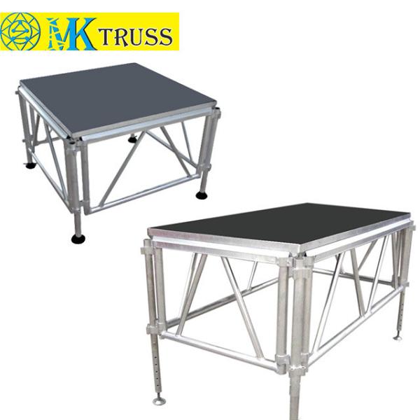 Quality 18mm Plywood or 18mm Tempered Glass Triangle Portable Stage Platform for Truss for sale