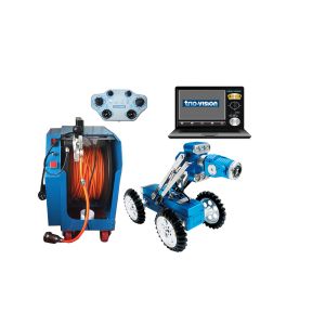 Quality 4 Wheel Drive Pipe Inspection Crawler , Sewer CCTV Equipment With Portable Power Supply for sale