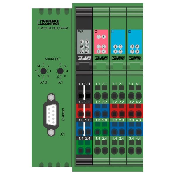 Quality Phoenix Contact Bus Coupler IL MOD BK DI8 DO4-PAC Suitable for Customer for sale
