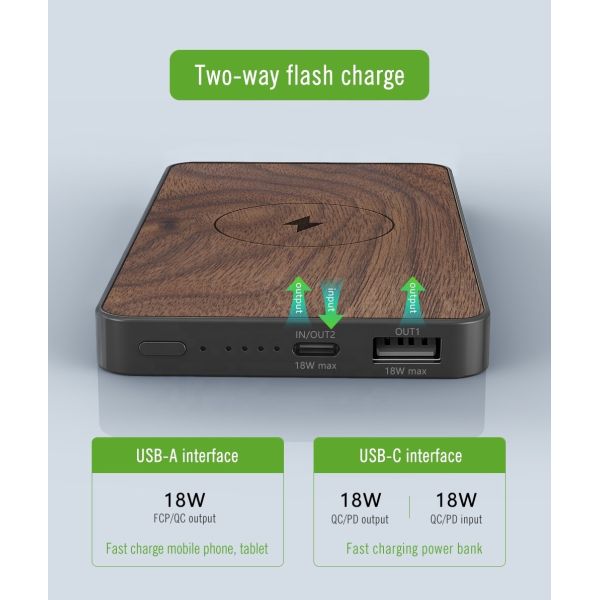 Quality Fast Wireless Charging Power Bank 10000ml 5W Maximum Output Power For End Users for sale