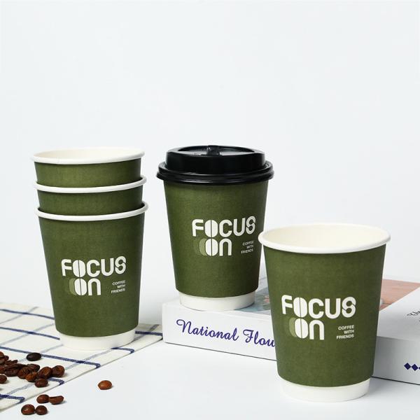 Quality Custom Biodegradable Disposable PLA Hot Coffee Paper Cups Eco-friendly and for sale