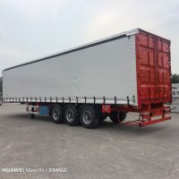 Quality Curtain Side Semi Trailer with 3 Axles and 1840mm Tread Fuwa / BPW Axle for sale