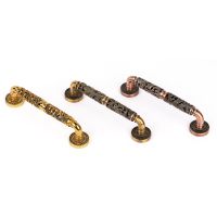 Quality Furniture Hardware Light Luxury Floral Openwork Pattern 24K Gold Plated for sale