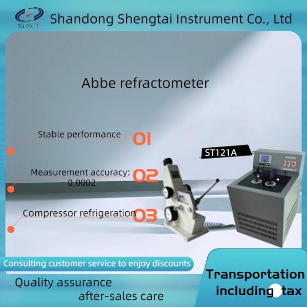 Quality Transparent, semi transparent liquid or solid ST121A Abbe refractometer compression mechanism cold external circulation for sale