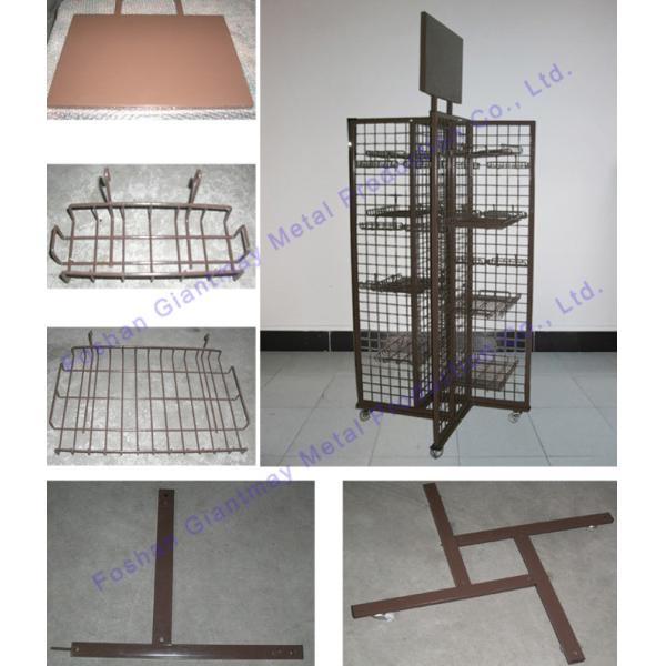 Quality Retail Store Bread Shop Stand Wire Mesh Display Rack for sale