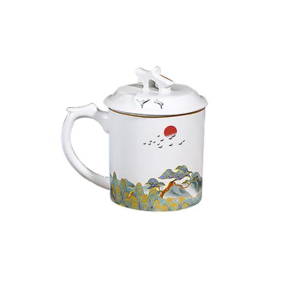 Quality Procelain Mug Customization 400ml Ceramic Cup Gift Coffee Bottle Non-slip Handle for sale