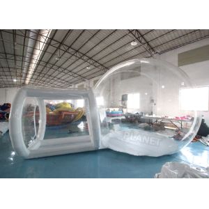 Quality Clear PVC 4m Single Tunnel Inflatable Bubble Tent With Blower for sale