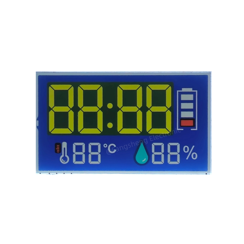 Quality Custom HTN LCD Display for Clock Applications High Contrast Segment LCD Screen for sale